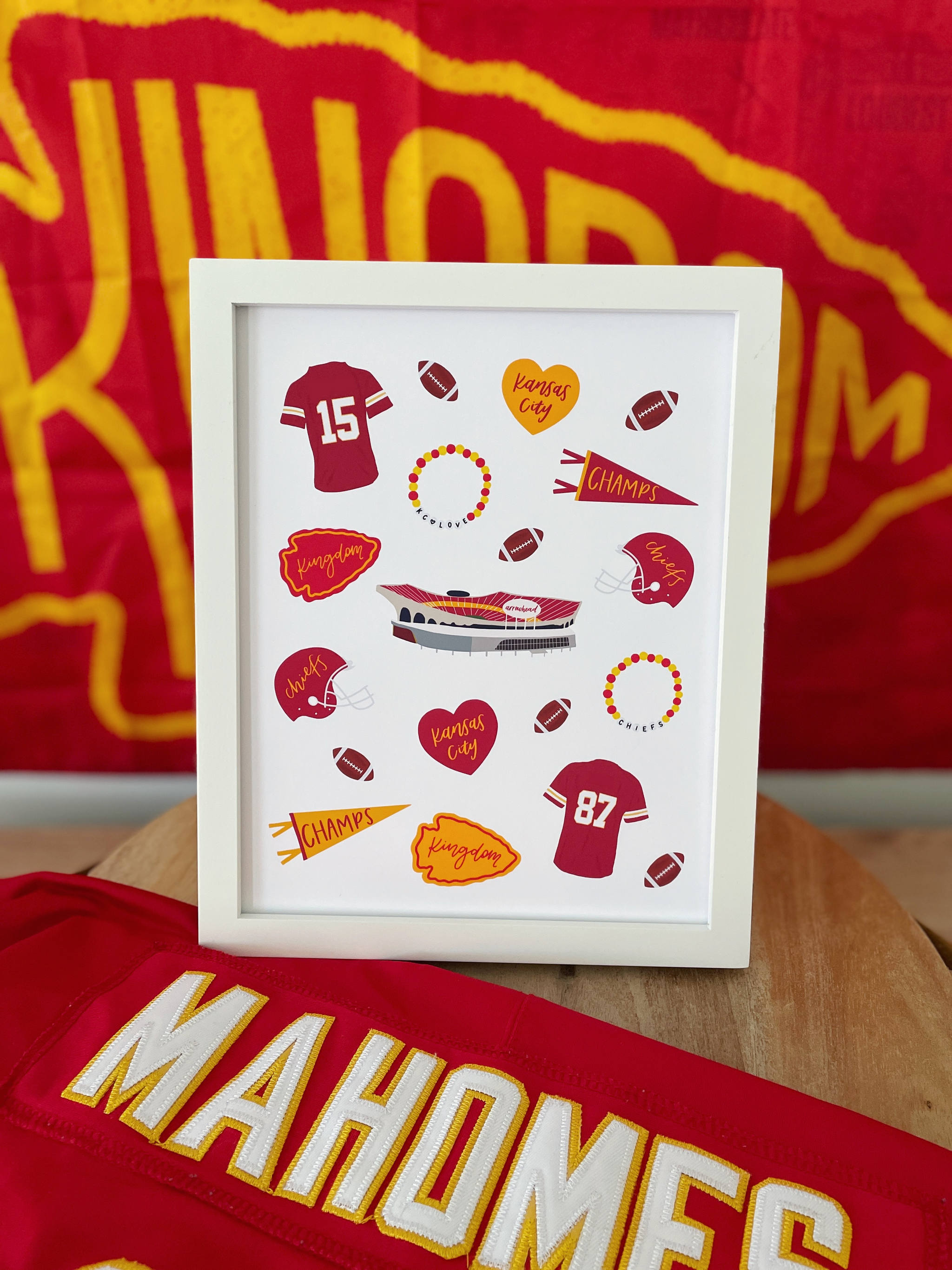 Kansas City Football Collage Print – Shea Lettering
